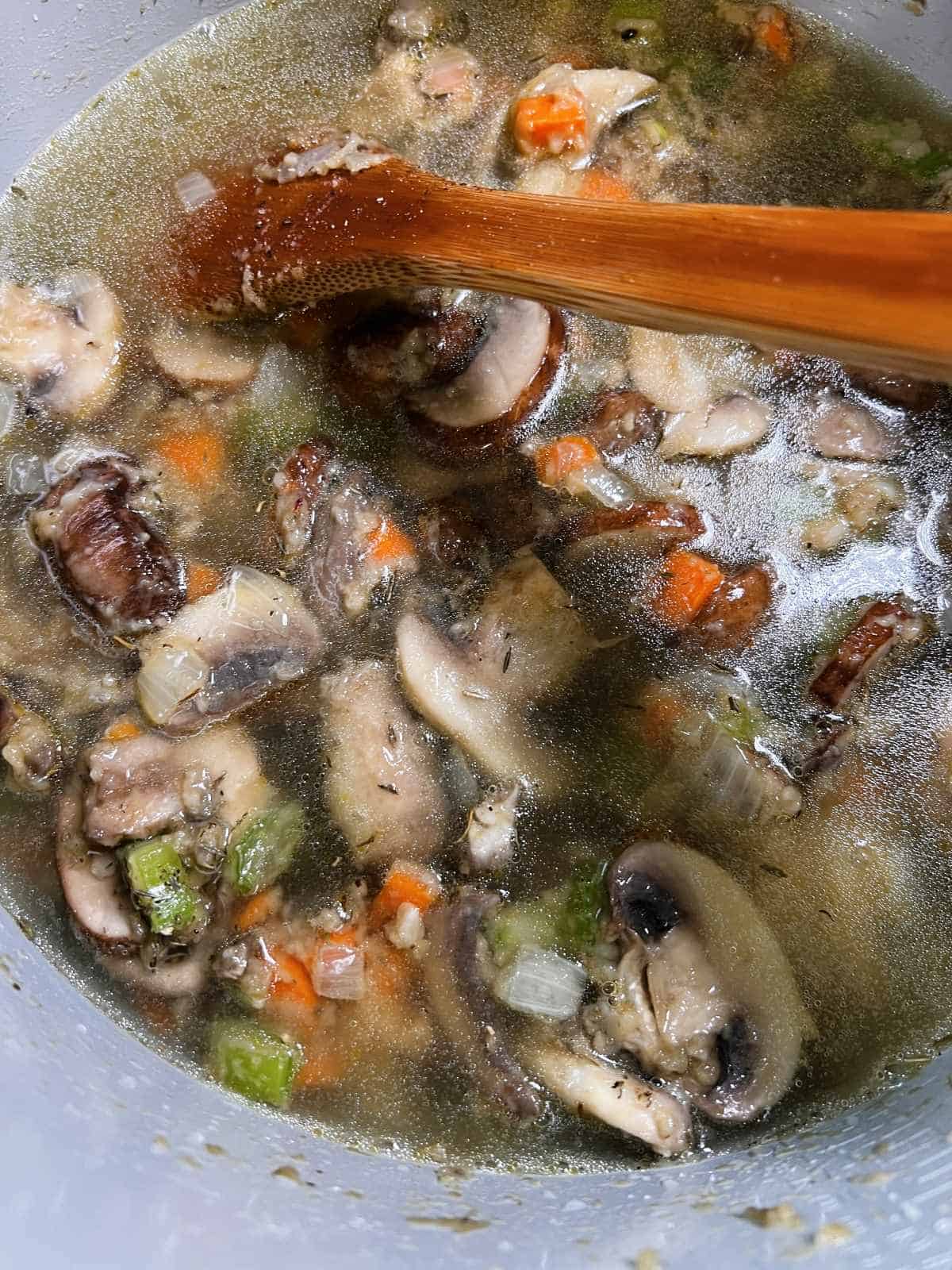 Creamy Chicken Mushroom Soup - Entertaining the RV Life