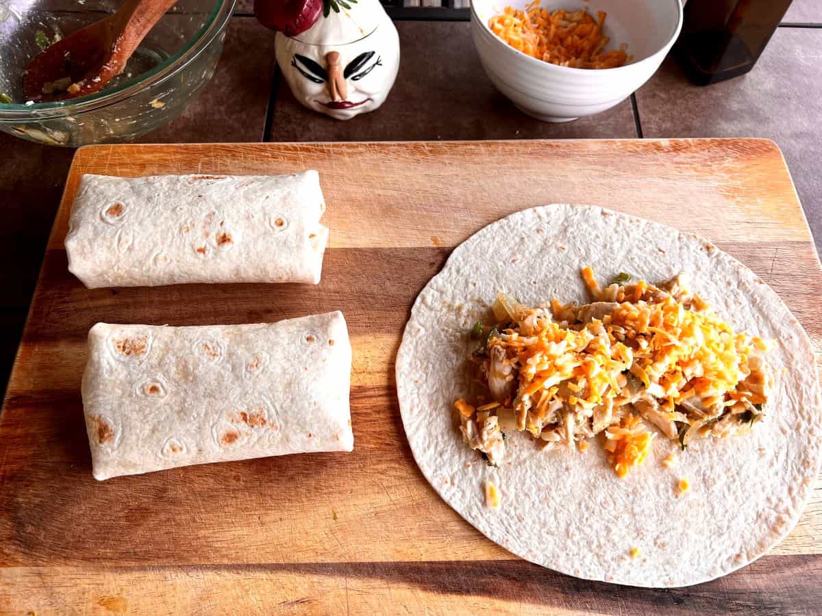 Homemade Chicken Chimichangas with Jalapeño Ranch - Entertaining the RV ...