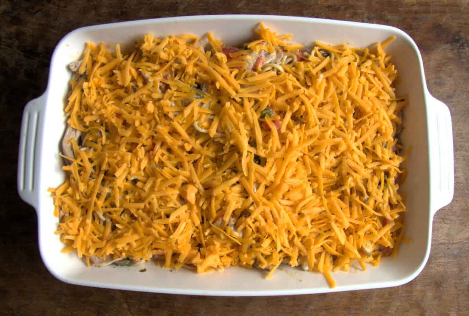 Texas Chicken Spaghetti Casserole with Rotel and Velveeta ...