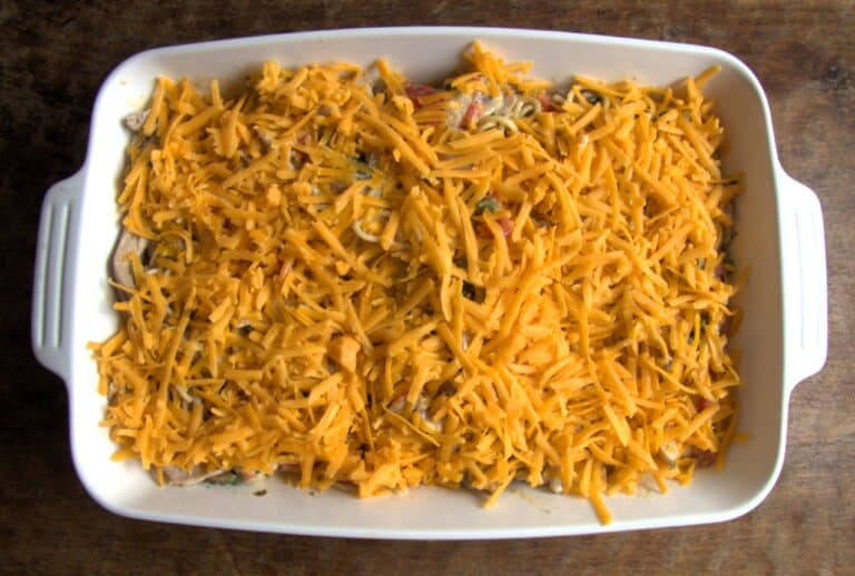 Texas Cheesy Chicken Spaghetti Casserole - Entertaining the RV Life