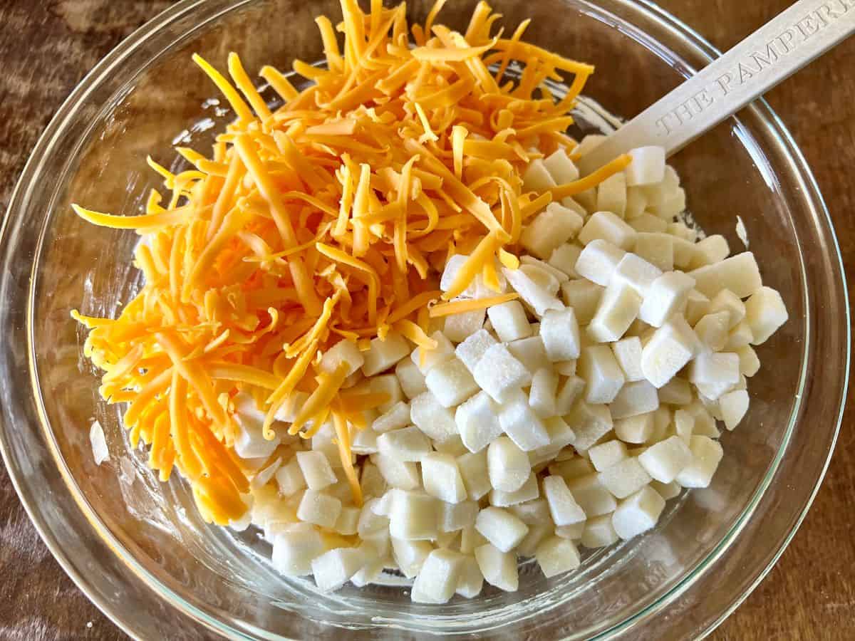 Utah-style cheesy potato casserole (Funeral Potatoes) - Entertaining ...